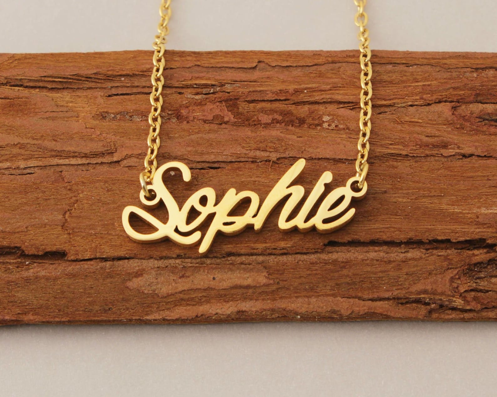Name Neckalce Personalized, Sophie Necklaces for Women, Cursive Any ...