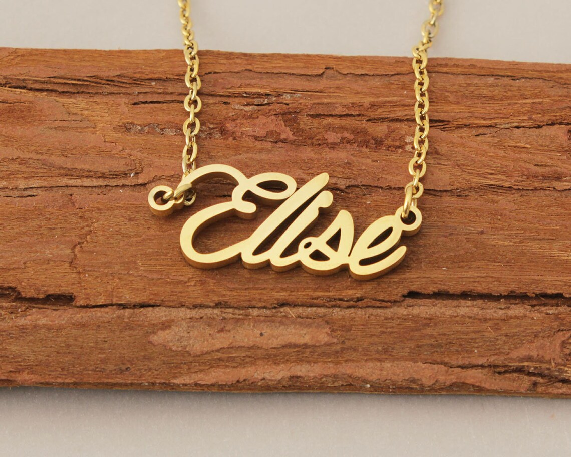 Elise Name Necklace Personalized Necklace Engraved Necklaces - Etsy ...