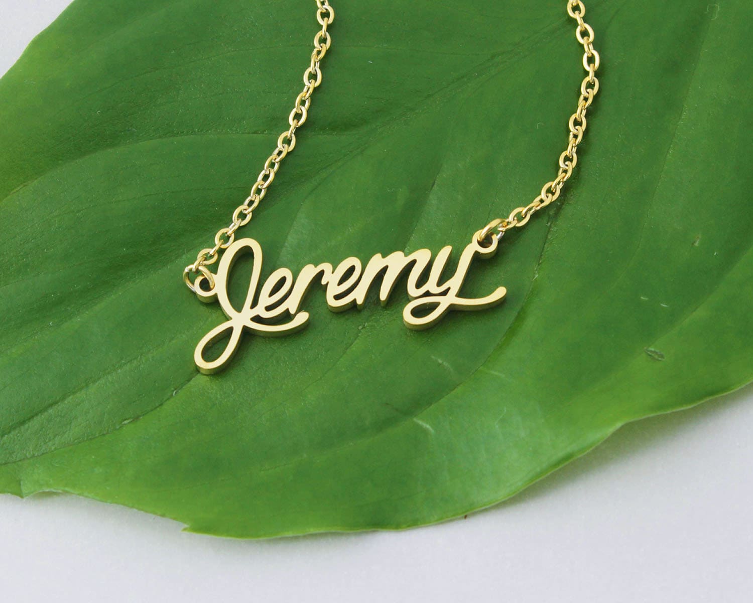 Custom Name Necklace Jeremy Name on Necklace Minimalist | Etsy