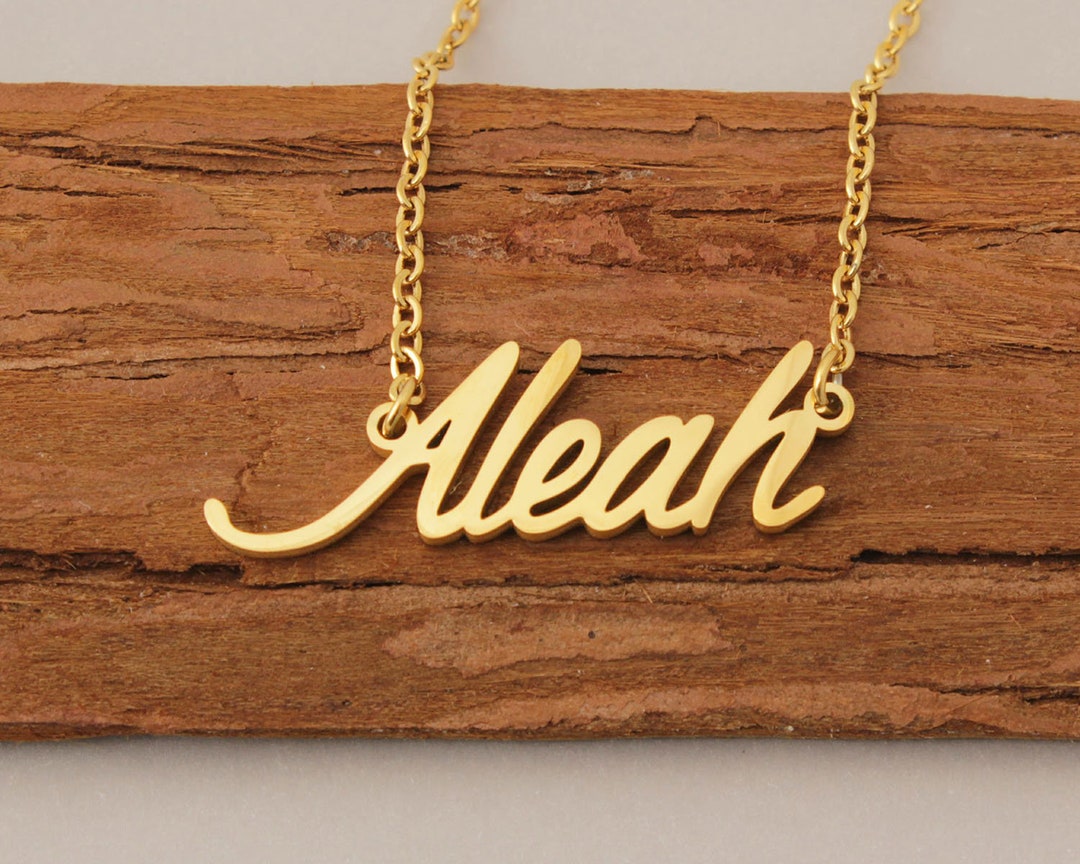 Name Necklace, Custom Letter Necklace, Aleah Pendant Necklace ...