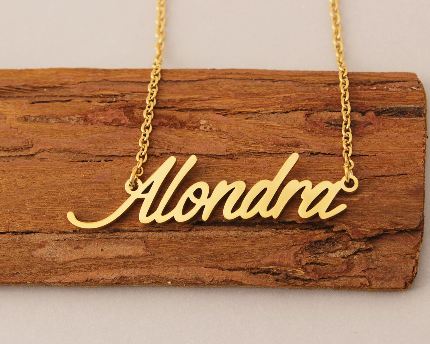 Name Necklace Initial Necklace Custom Name Pendant Cursive | Etsy