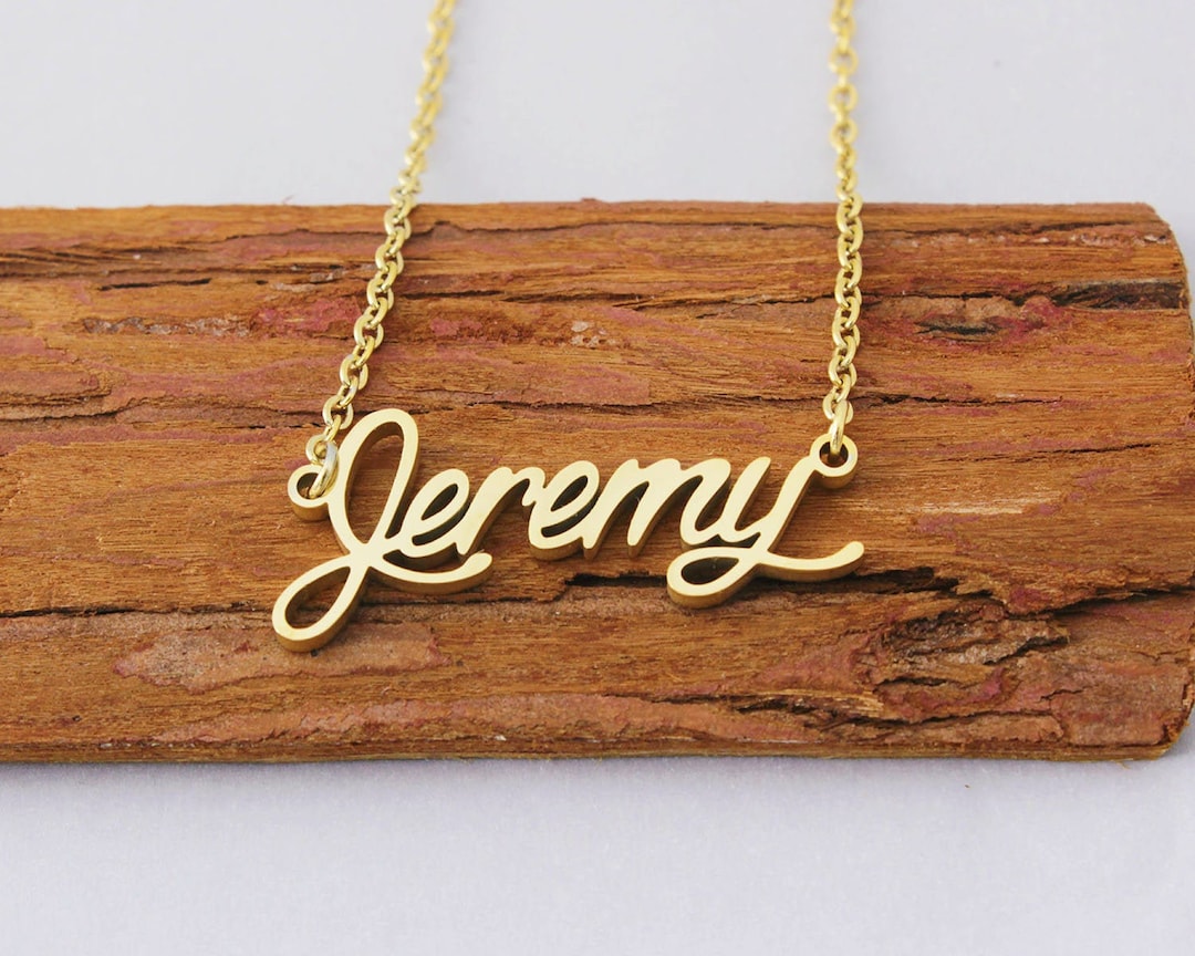 Custom Name Necklace, Jeremy Name on Necklace, Minimalist Fashion ...