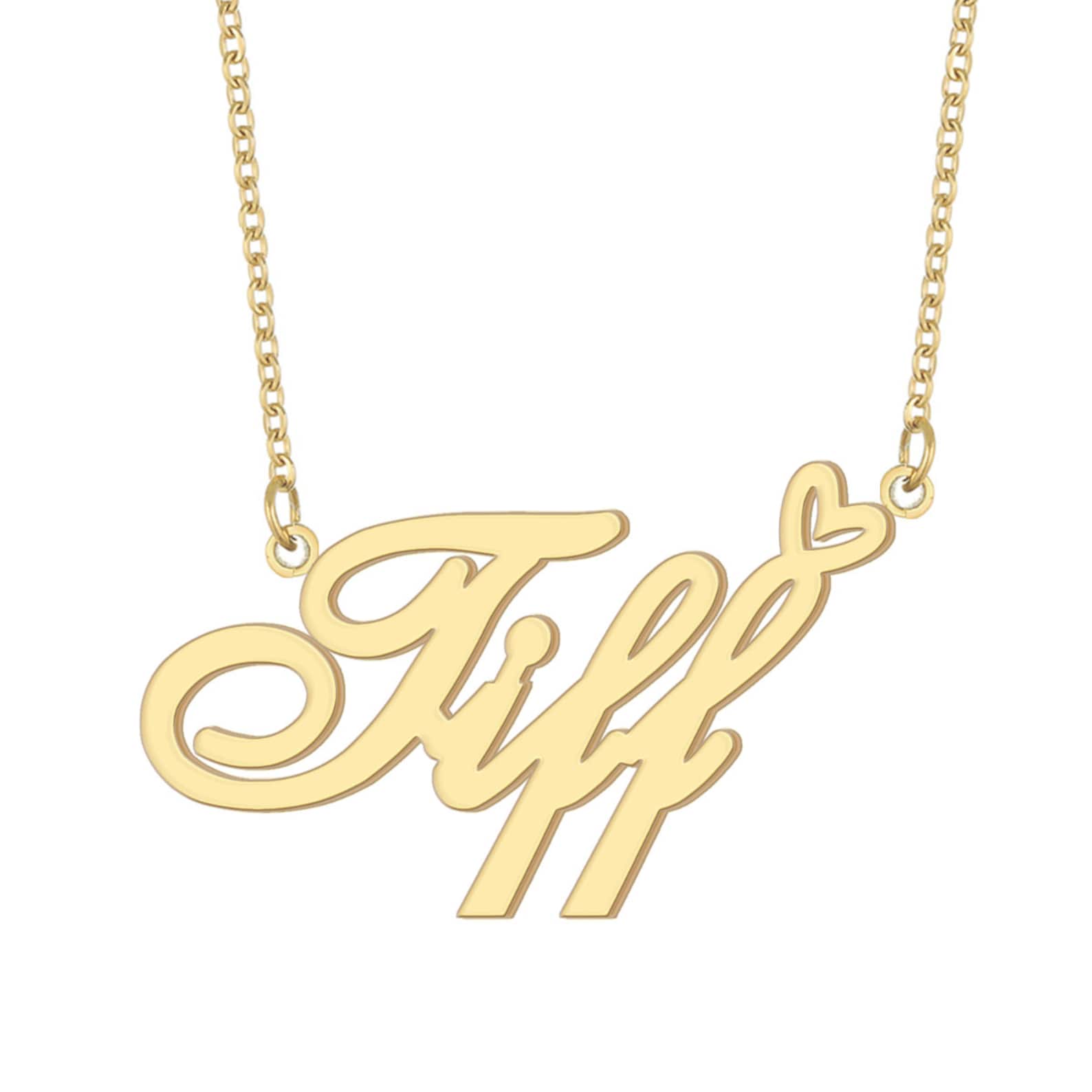 Tiff Name Neckalce, 18K Gold Plated Name Necklace, Best Friend Chucky ...