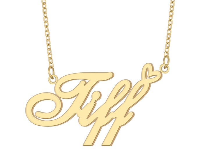 Custom Name Necklace, Shania Name Necklace Gold, Cursive Any Name on ...