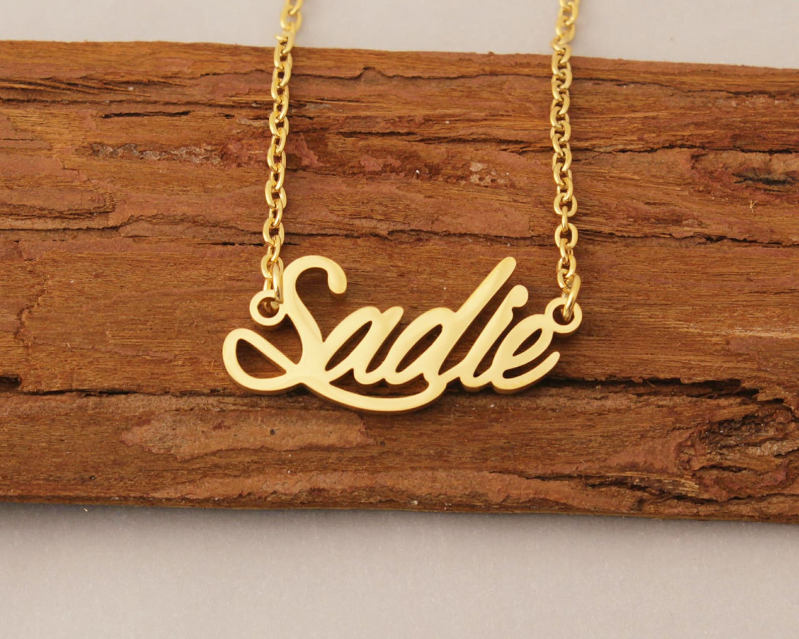 Name Necklace Custom Gold Name Necklace Necklace With Your - Etsy
