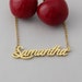 Custom Name Necklace, Samantha Gold Plated Necklace, Initial Necklace ...