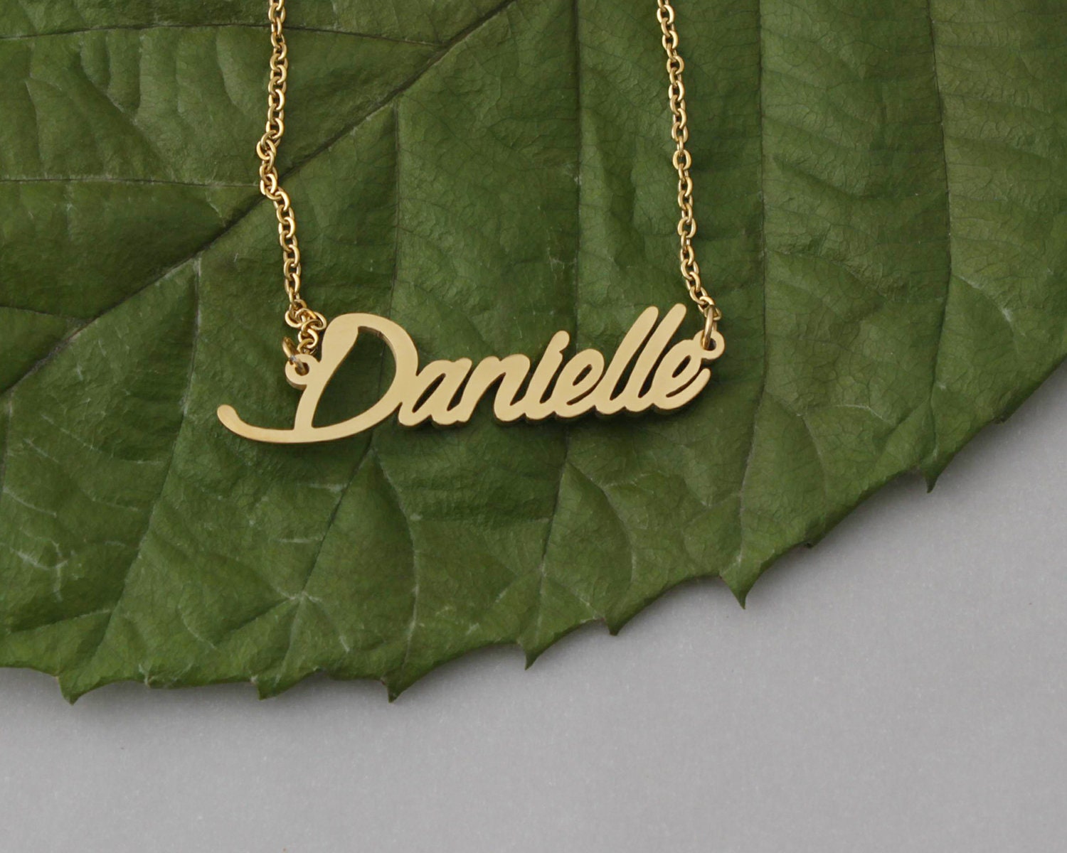 Danielle Name Necklace Personalized Initial Necklace | Etsy