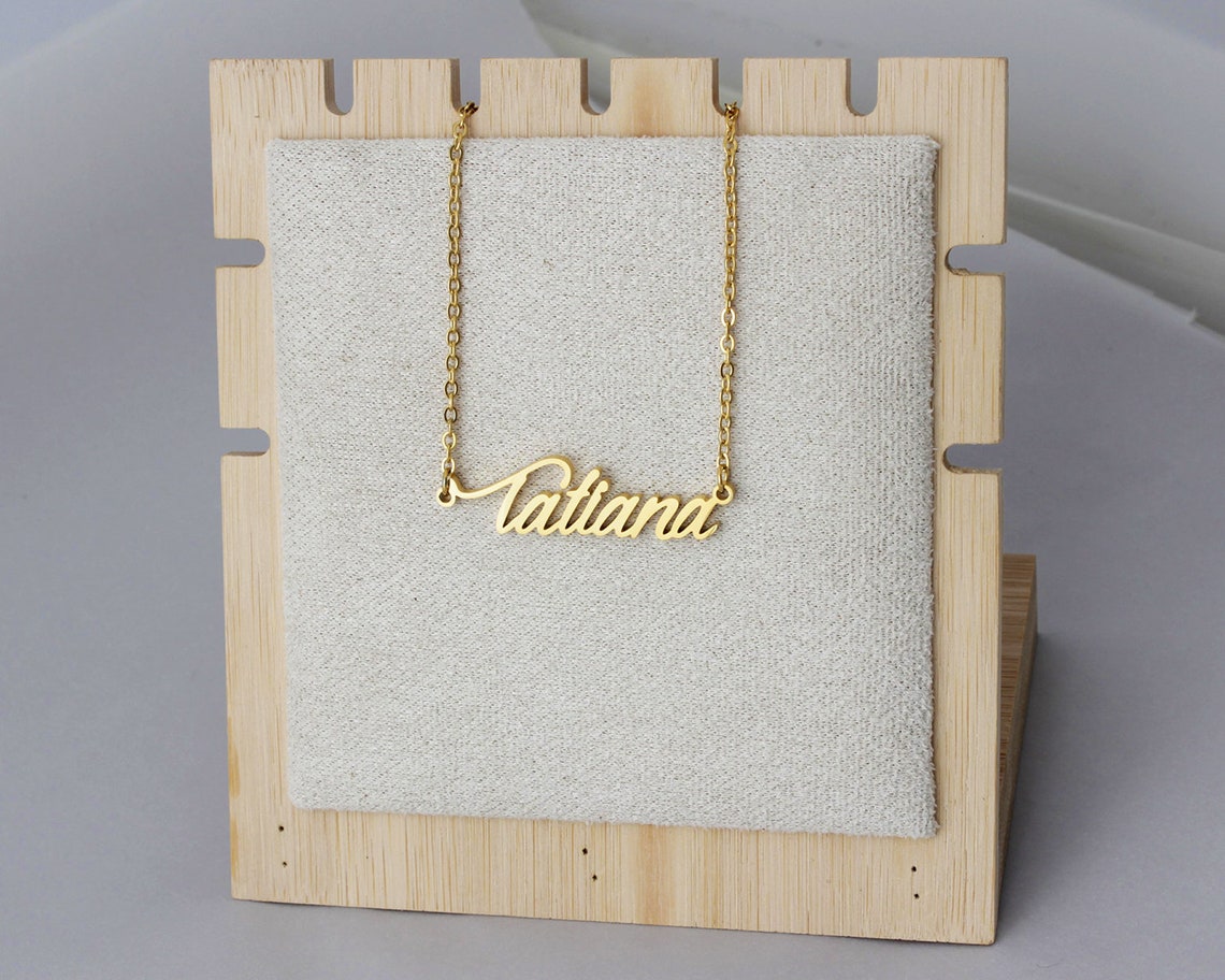 Custom Name Necklace, Tatiana Letter Name Necklace, Personalized ...