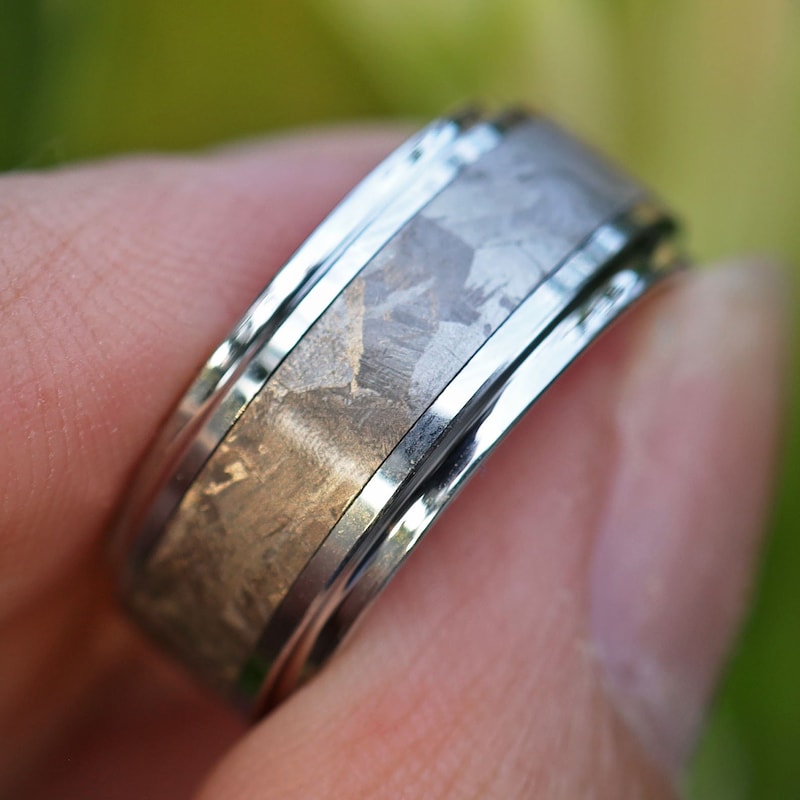 Meteorite Wedding Band - Etsy