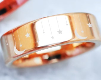 Moon Engagement Ring - Etsy