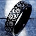 Silver Tungsten Circuit Board Wedding Band, Computer Science Engagement ...