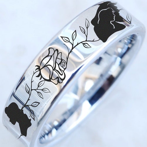His Beauty Her Beast Wedding Band Beauty and the Beast Ring - Etsy
