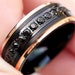 Mens Rose Gold Step Edge Black Diamond Black Tungsten Ring | Etsy