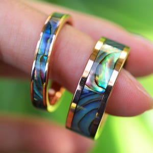 abalone shell ring etsy
