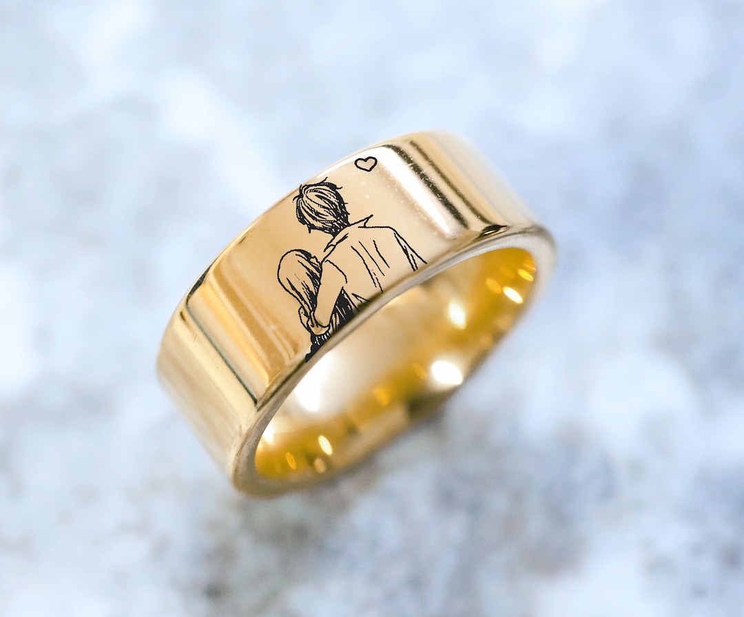 Anime ILY Senpai Manga Wedding Ring, Weebo Otaku Band, Senpai Ring ...