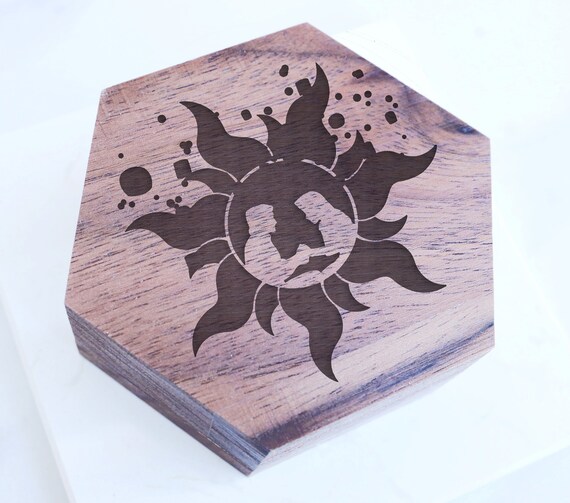 Tangled Sun Wedding Ring Box Tangled Proposal Ring Box | Etsy