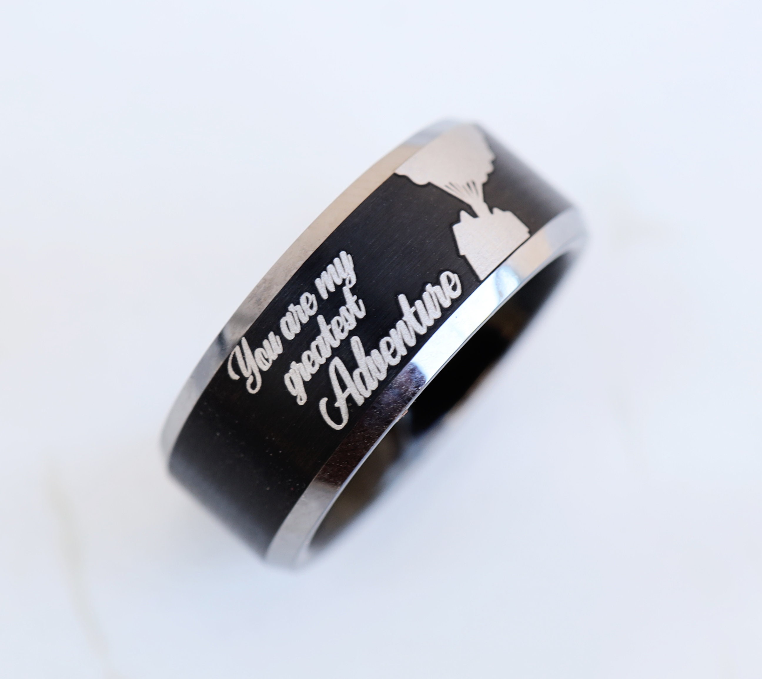 You Are My Greatest Adventure Wedding Ring, up Balloons Wedding Band ...