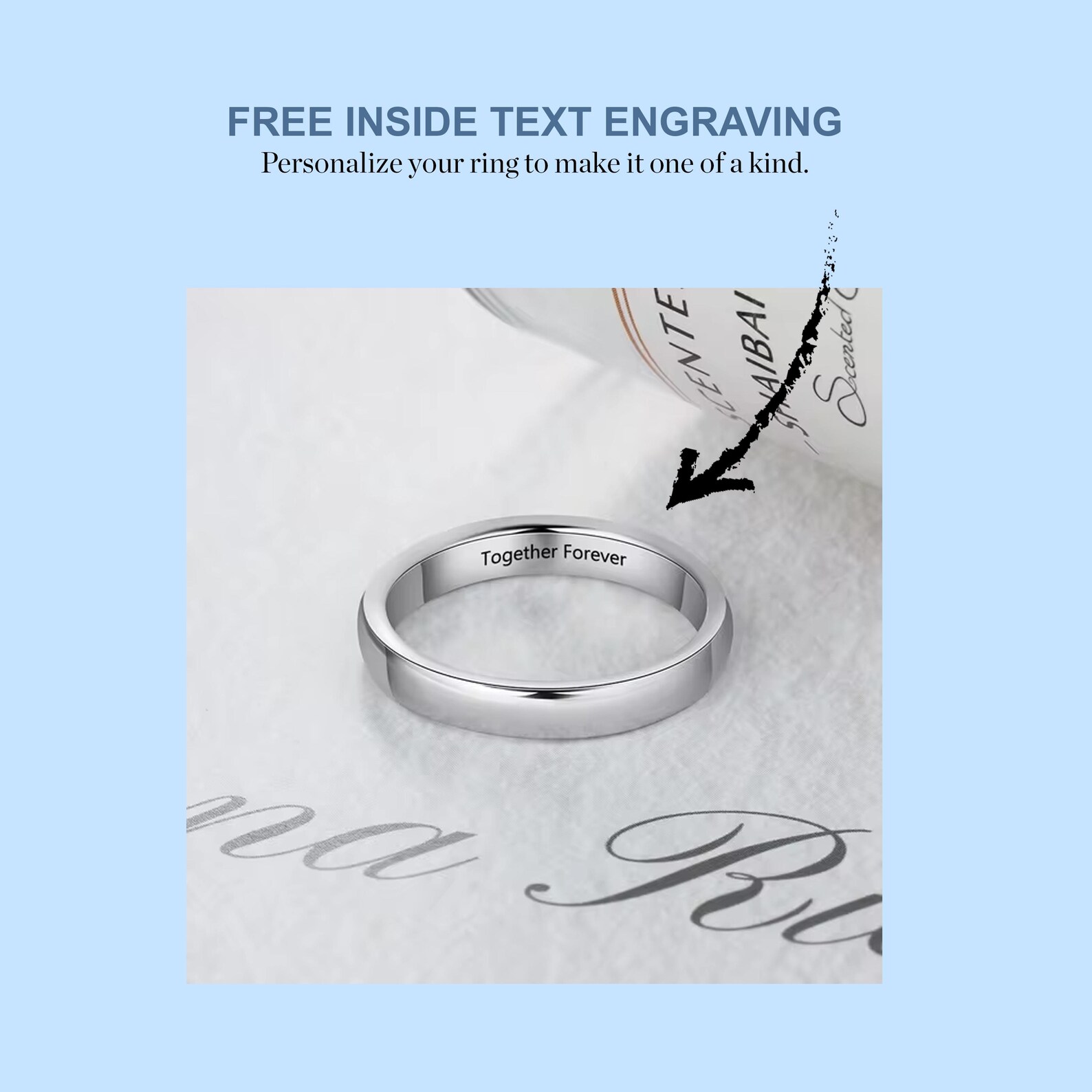 Black Lava Wedding Band, Lava Engagement Ring, Black Lava Rock Inlay ...
