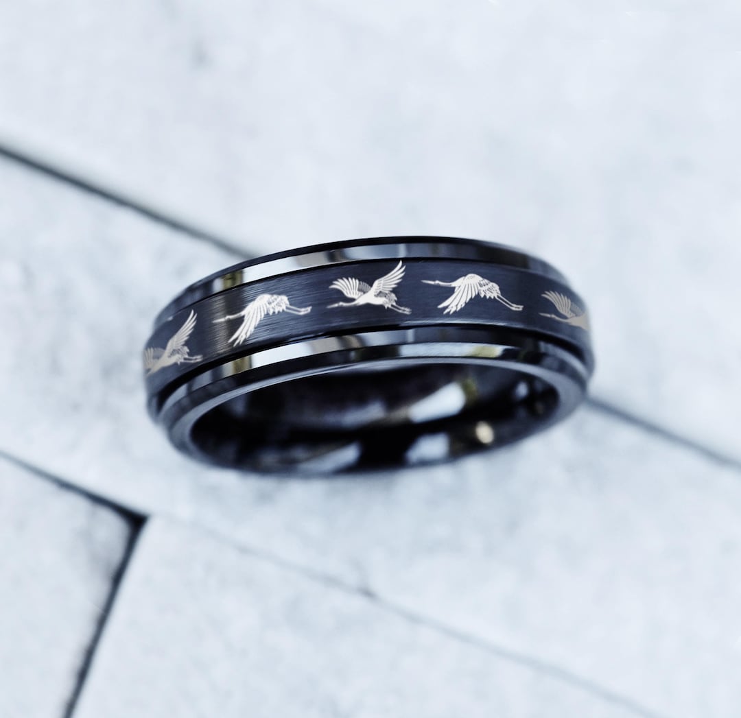 Flying Cranes Ring, Crane Jewelry, Traditional Chinese Crane Wedding ...
