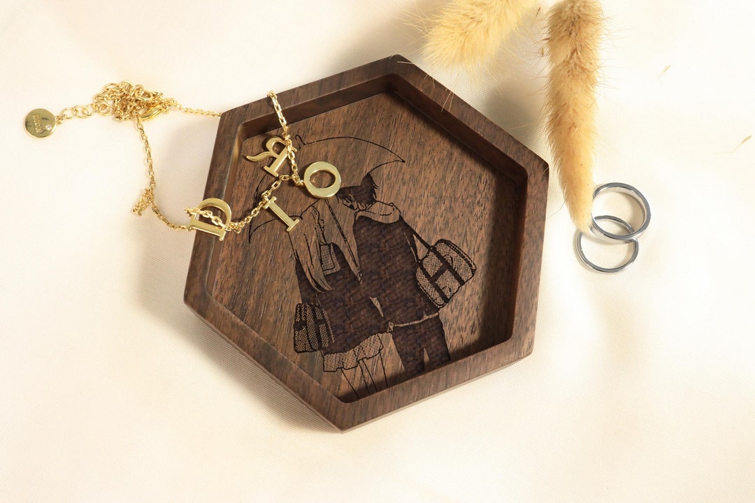 Personalized Anime Couple Ring Dish, Otaku Weeb Jewelry Tray, Anime ...