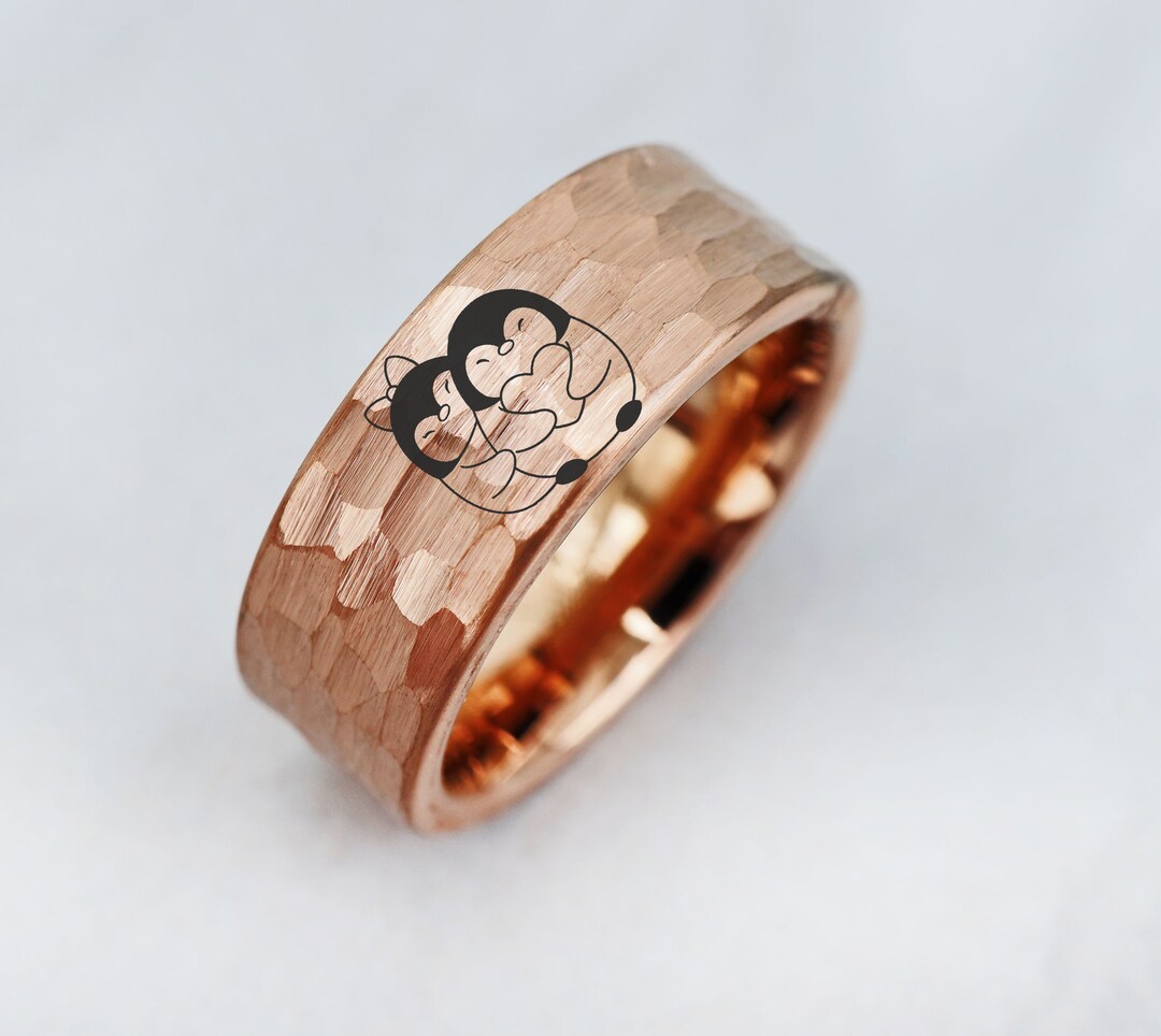 Cute Couple Penguin Jewelry, Penguin Wedding Ring Cute Penguins Wedding ...