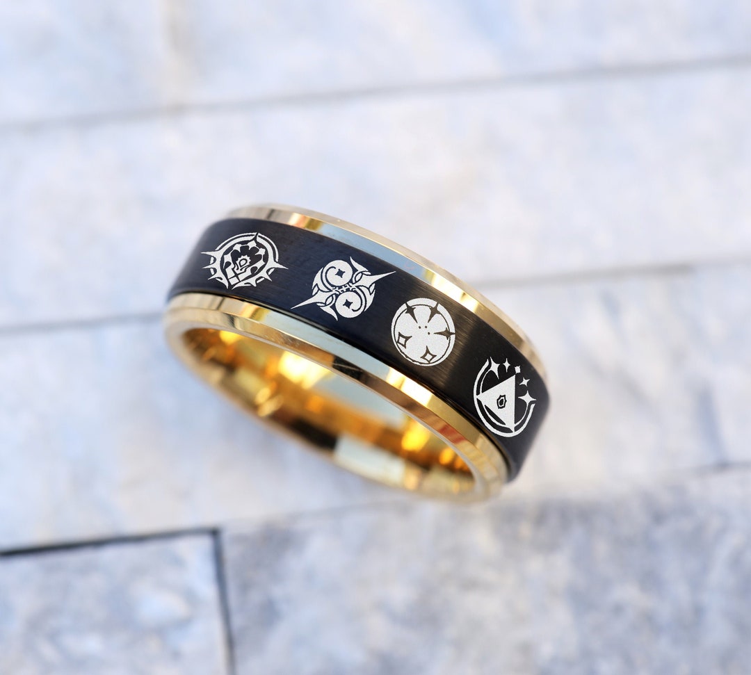 Nier Automata Symbol Wedding Ring, Nier Game Ring, Gamer Engagement ...