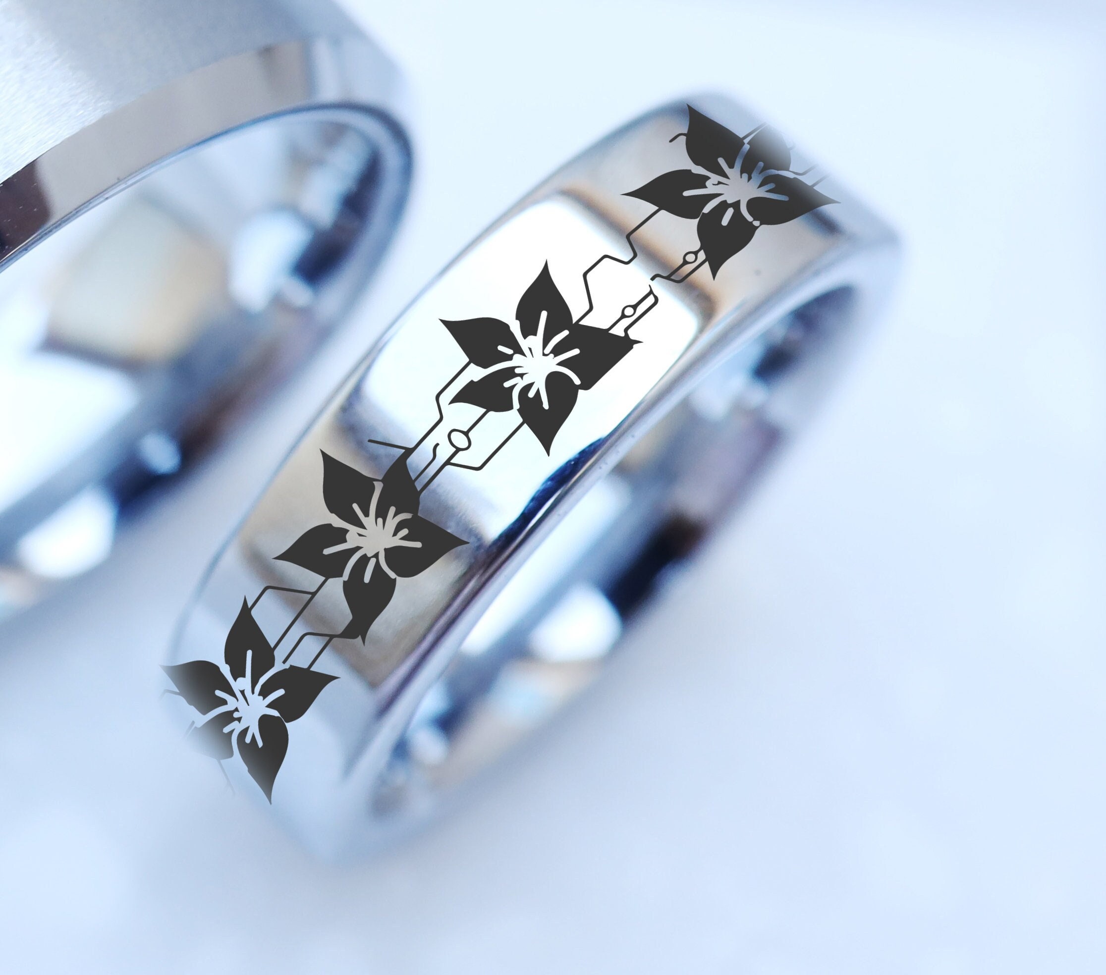 Nier Lunar Tear Wedding Ring Nier Automata Game Ring Gamer - Etsy