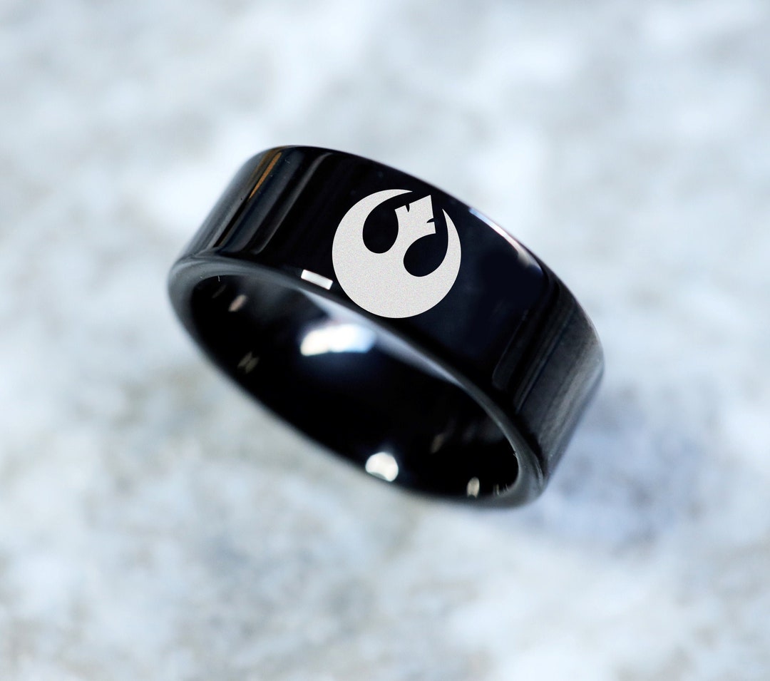 Star Wars Wedding Band, Star Wars Wedding Ring, Princess Leia and Han Solo Engagement Ring ...
