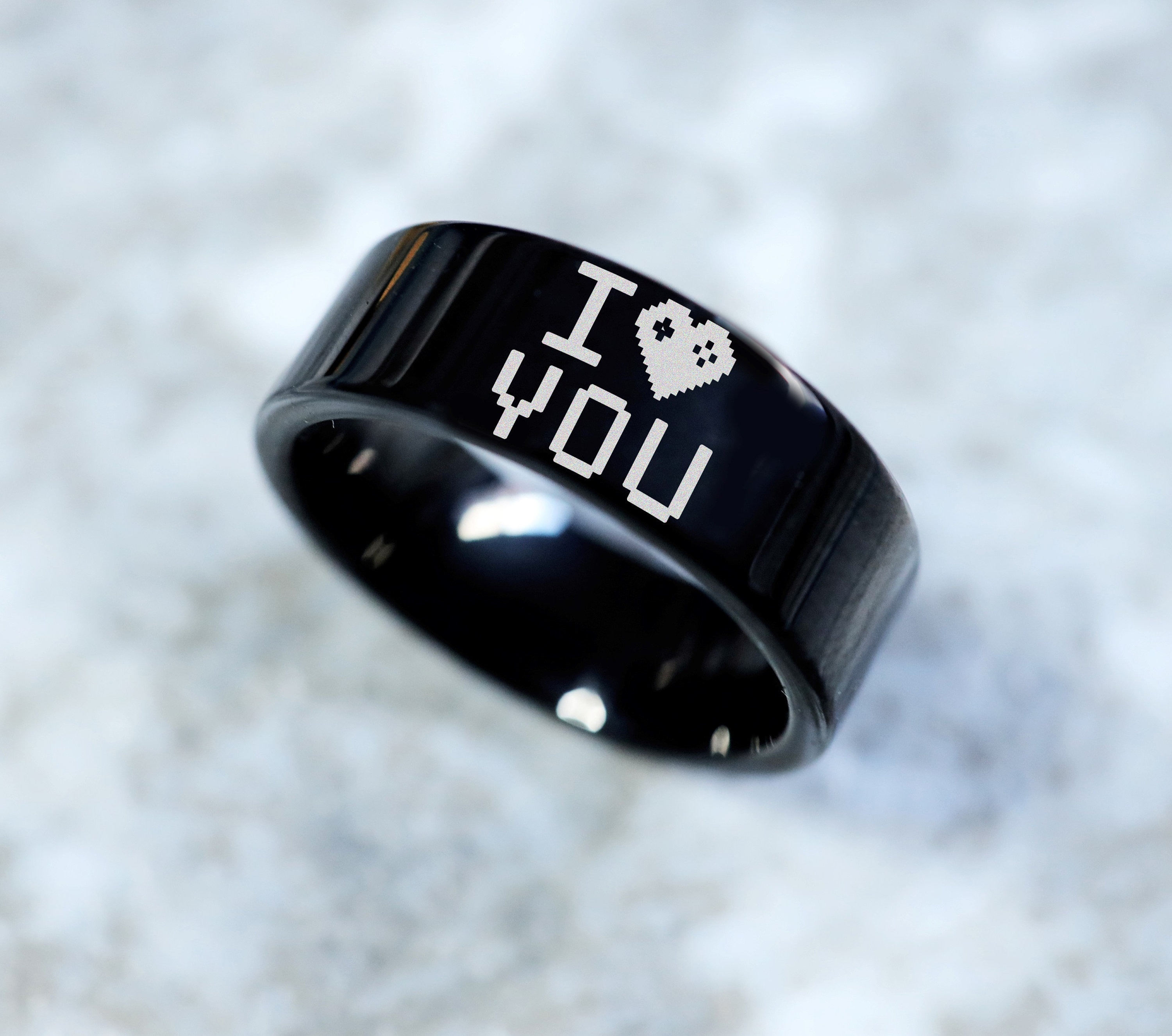 Gamer Wedding Band Videogame Wedding Ring I Love You | Etsy