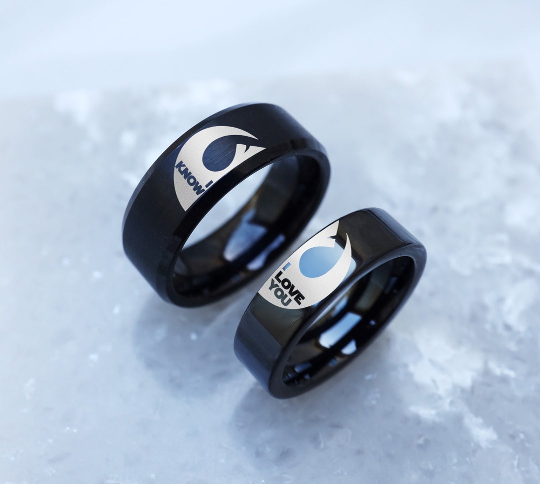 Space Symbol Wedding Band, Space Fleet Ring Set, Space Movie Matching ...