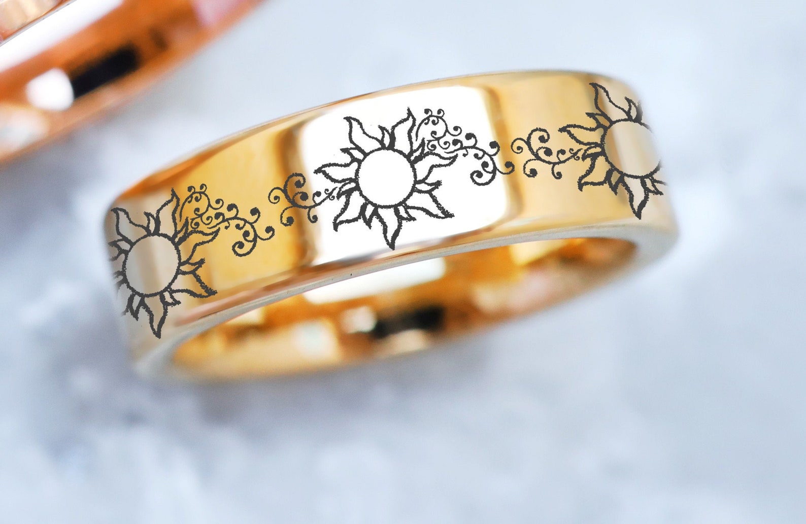 Tangled Ring Tangled Wedding Band Tangled Jewelry Sun | Etsy