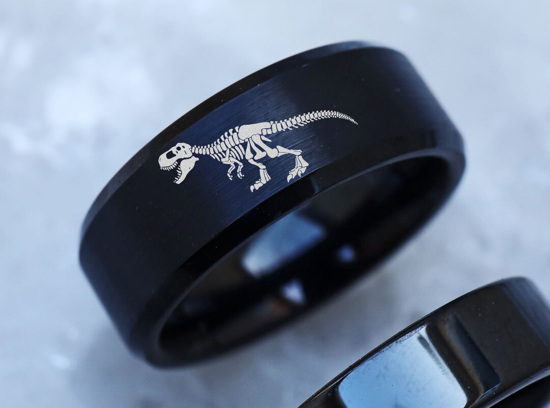 Dinosaur Triceratops T-rex Fossil Skeleton Ring Paleo Brachiosaurus ...