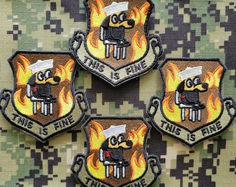 Security Forces This is Fine Dog Patch Custom Patch. Perfect Military ...