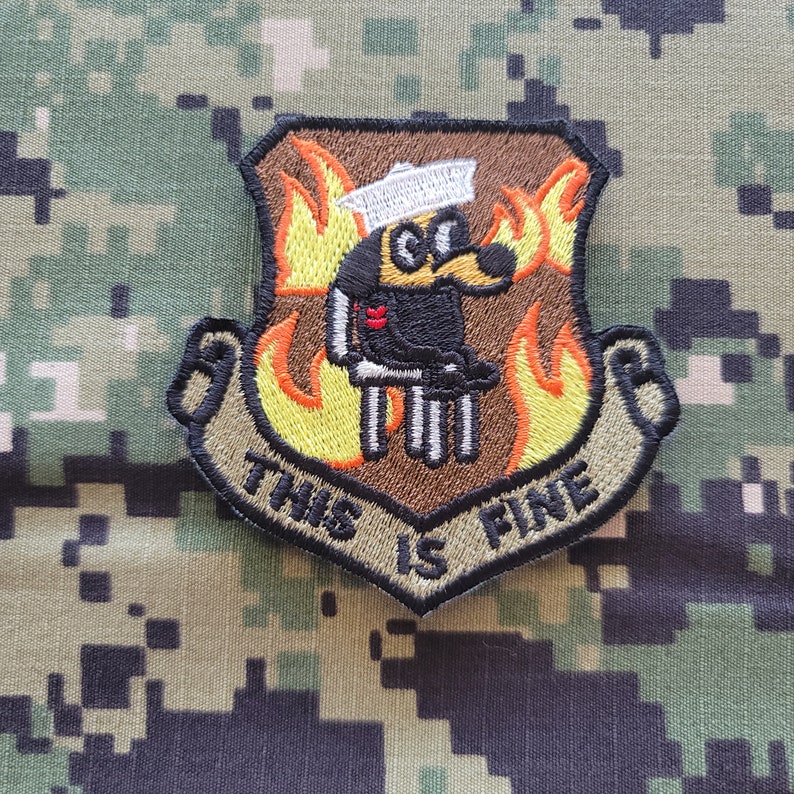 Navy: This is Fine Dog Moral Patch Custom Patch Military - Etsy