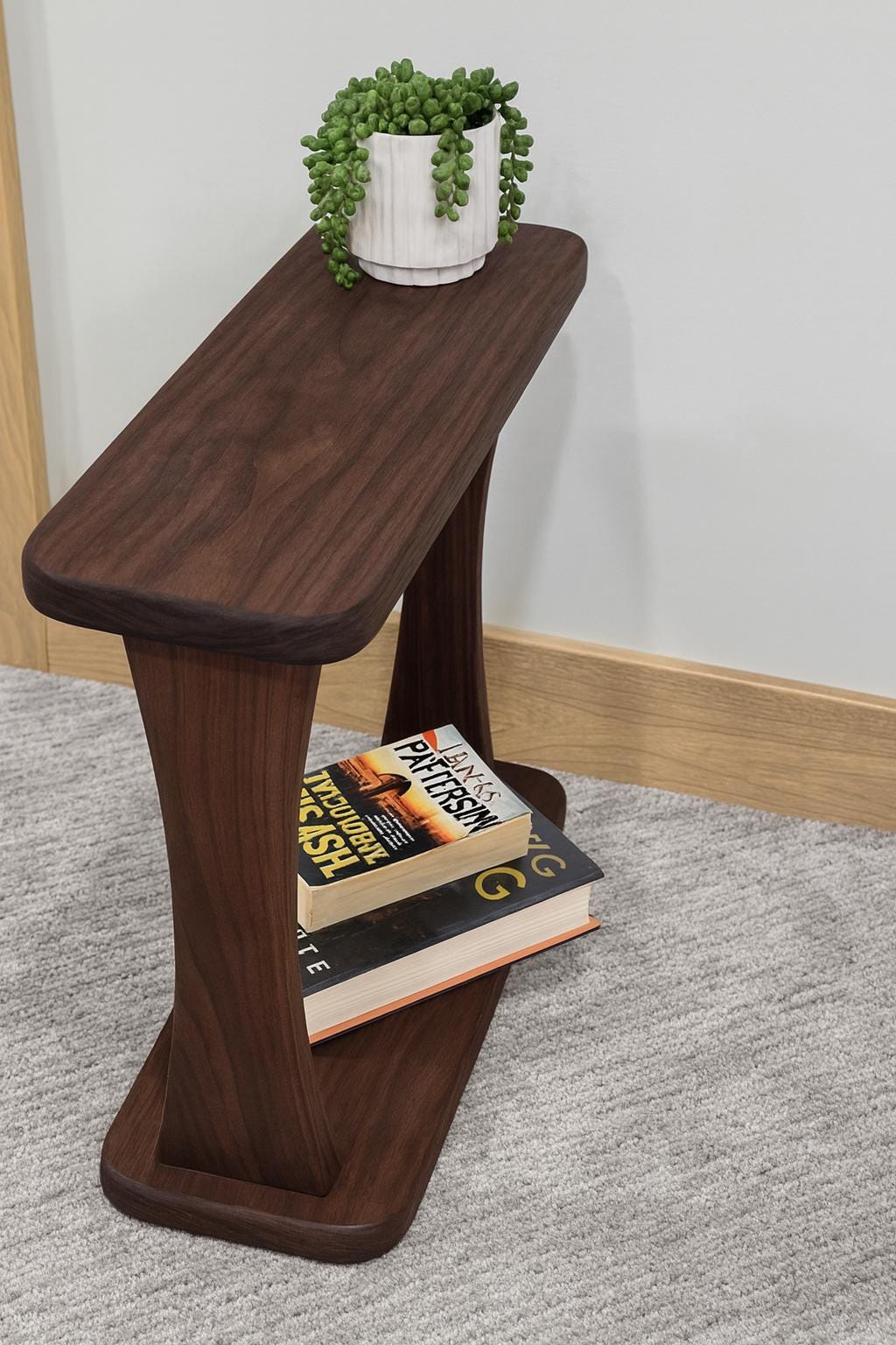 Hand Made Solid Wood Narrow Side Table - Etsy