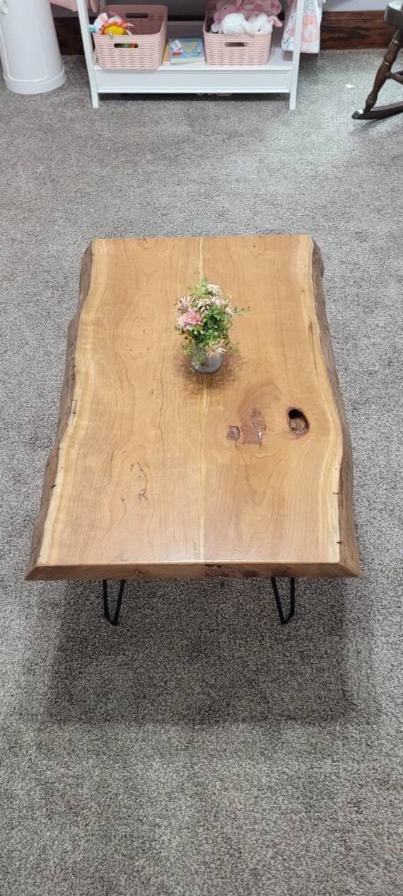 Wild Cherry Coffee Table Live Edge - Etsy