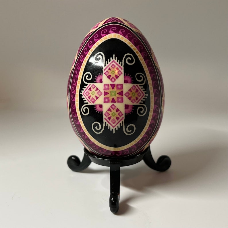 Pysanky Duck Egg Ukrainian Easter Egg Traditional Cross Design - Etsy