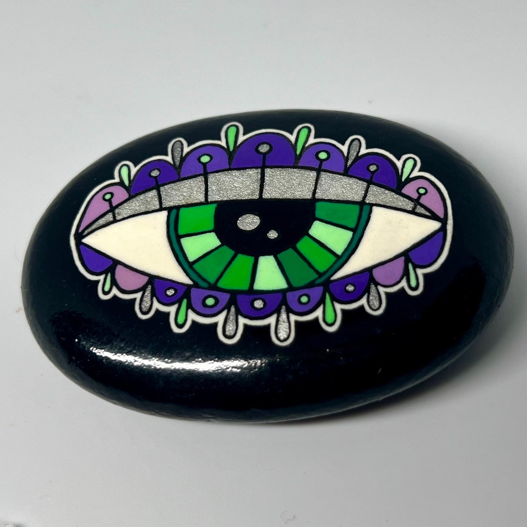 Evil Eye for Protection - Painted Rock - Etsy
