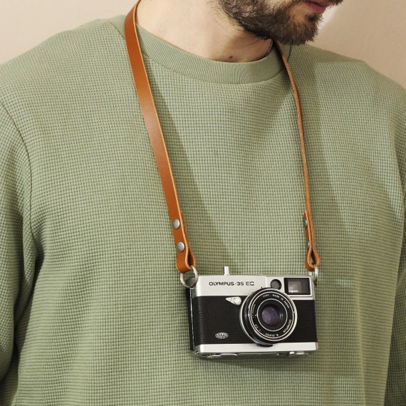 Leather Camera Strap Thin Neck or Shoulder Strap Customisable Short Long Black Brown Gift for Photography Mirrorless Film Leica Etsy