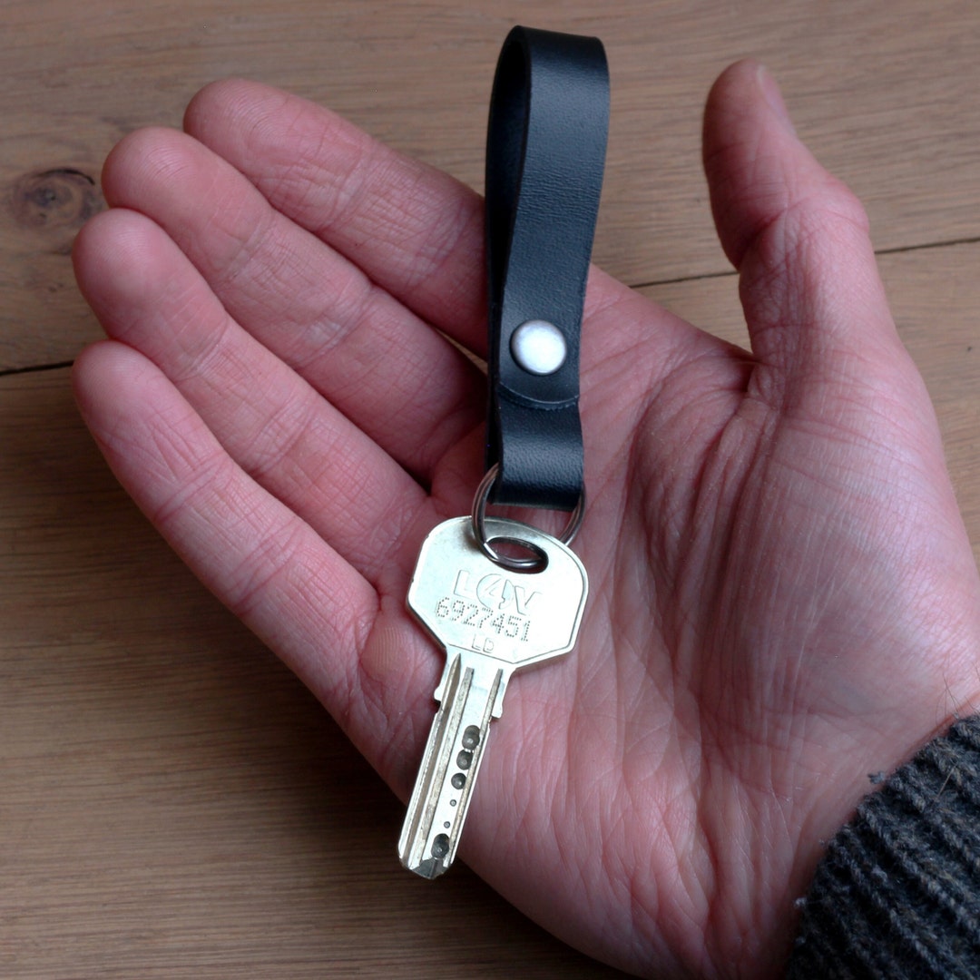 Leather Key Fob for House Key Ring for Door Key Holder Dad Gift for ...