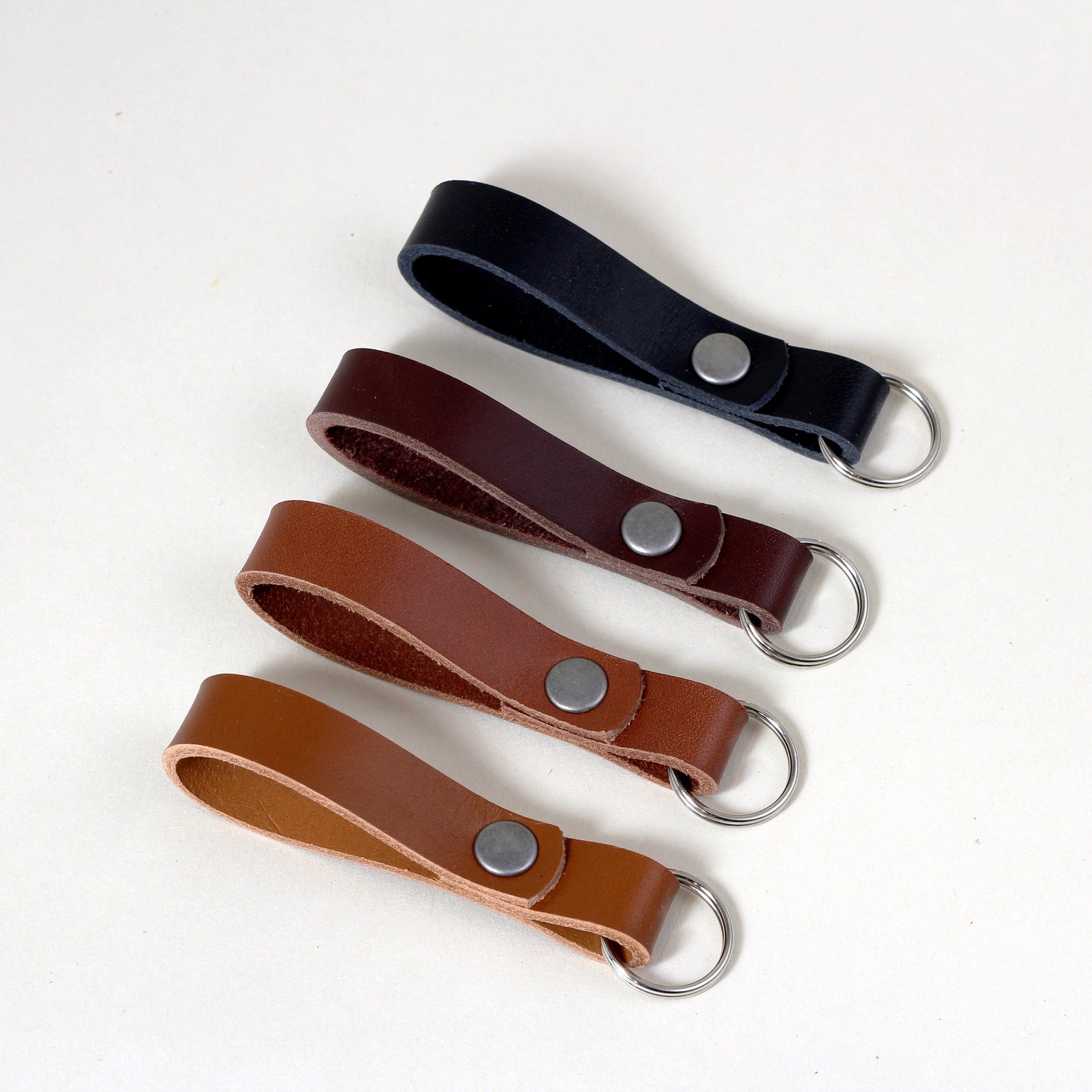 Leather Key Ring for Organising Keys Lanyard Holder Key Chain House ...