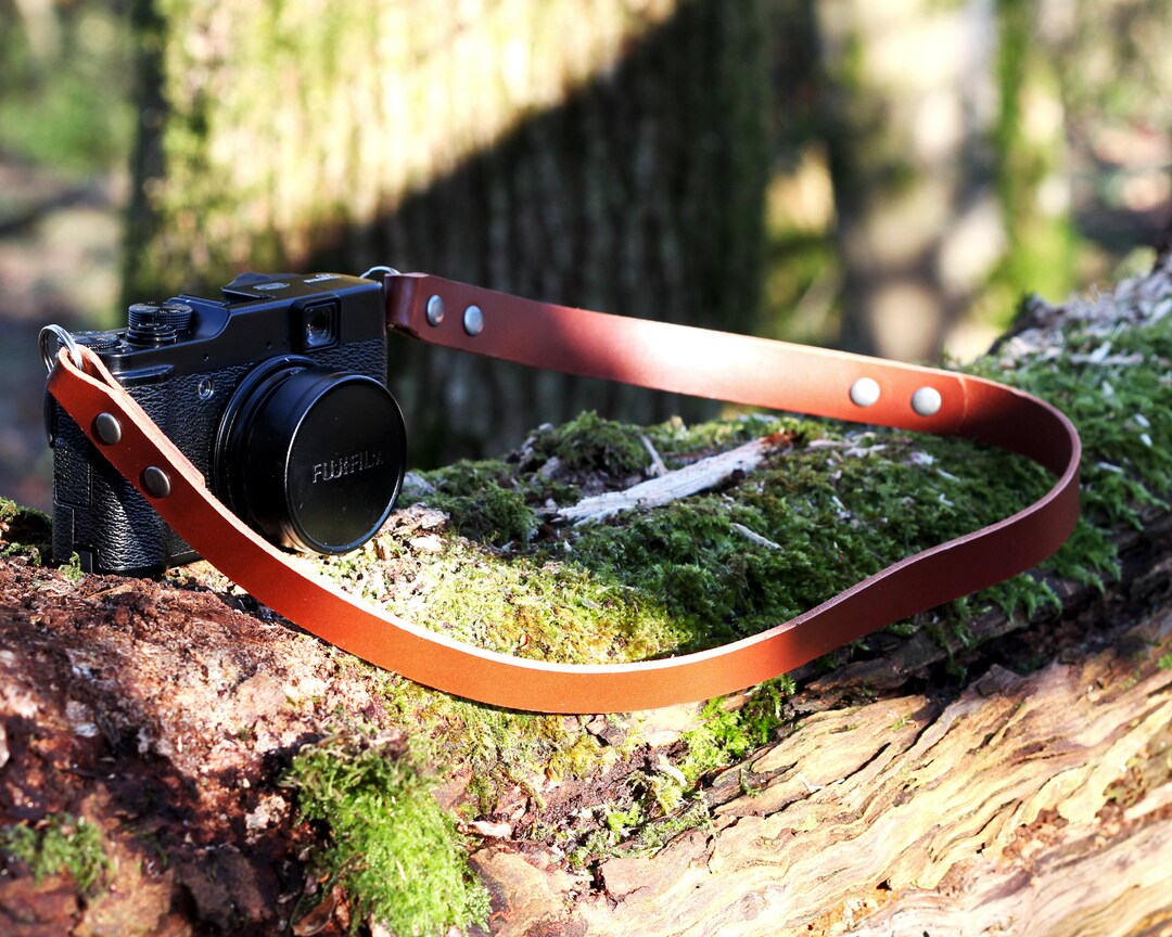Handmade Leather Camera Strap: Shoulder, Neck & Wrist Strap, Black ...