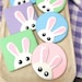 Peeking Easter Bunny Face Cookies One Dozen - Etsy