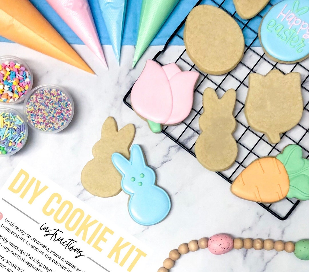 DIY Easter Cookie Kit - Decorate Your Own Cookies | One Dozen - Etsy