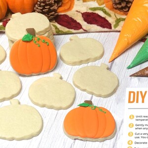 DIY Fall Pumpkin Cookie Kit - Decorate Your Own Cookies | One Dozen - Etsy