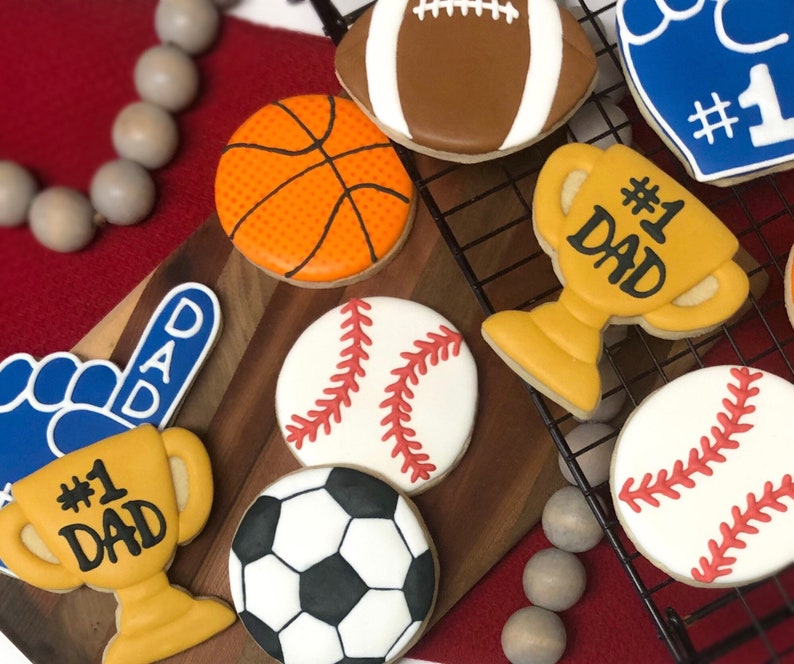 Father's Day Sports Sugar Cookies - Etsy