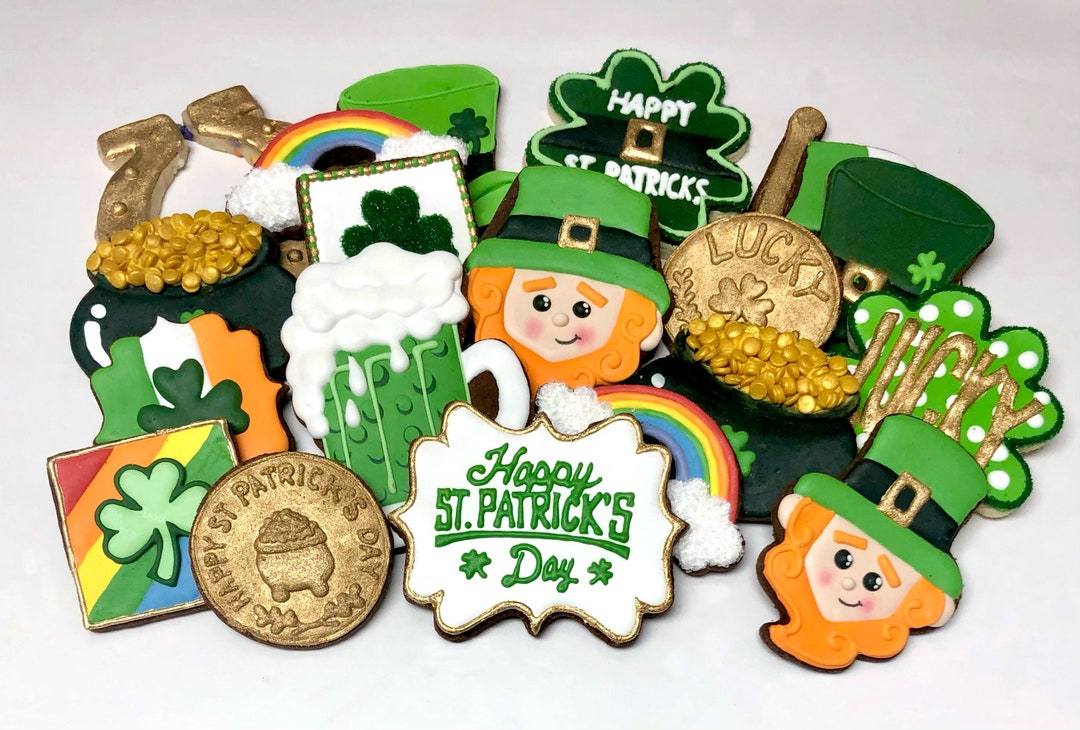 Assorted St. Patrick's Day Cookies One Dozen - Etsy