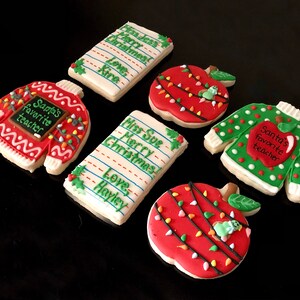 Christmas Teacher Gift Sugar Cookies | One Dozen - Etsy