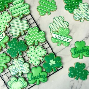 Shamrock Sugar Cookies, St. Patrick’s Day Cookies | One Dozen - Etsy