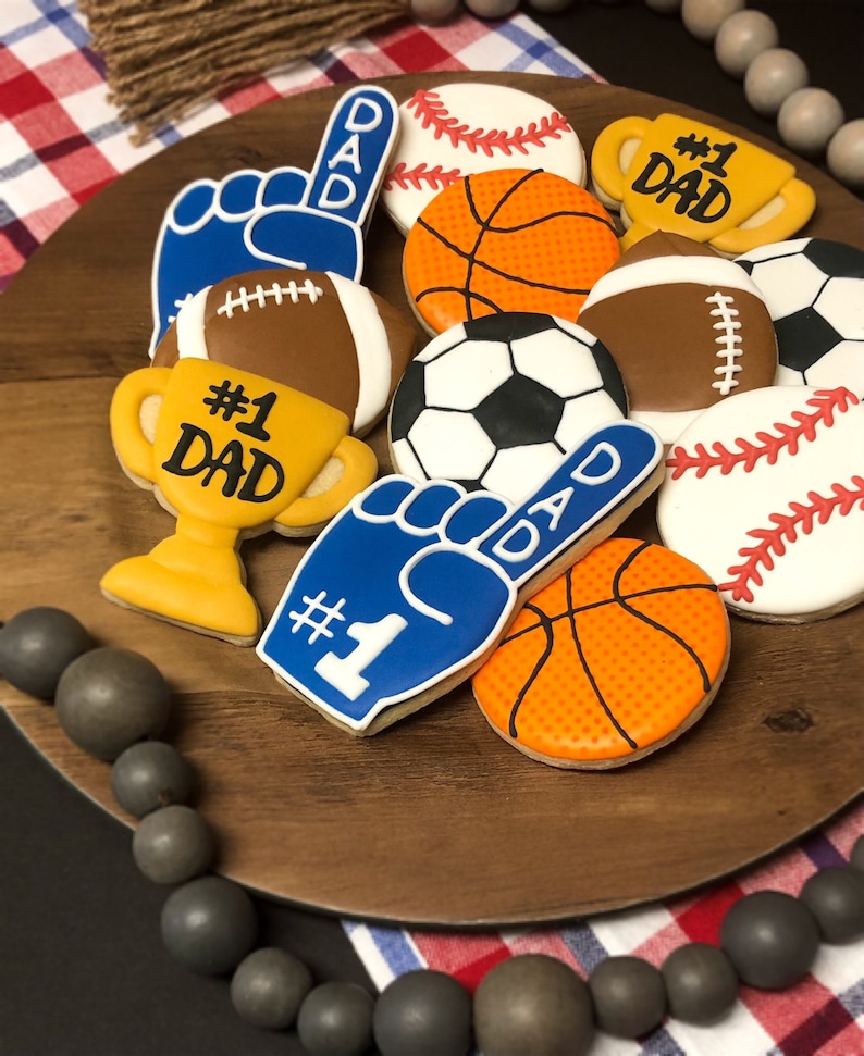 Father's Day Sports Sugar Cookies - Etsy